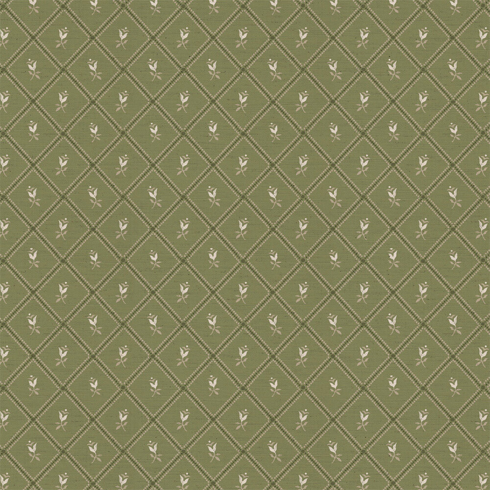 Little Flower Trellis Natural luxury linen | Alison Gee